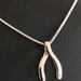 Dainty Wish Bone Necklace, Sterling Silver Wish Bone Pendant, Wishbone ...