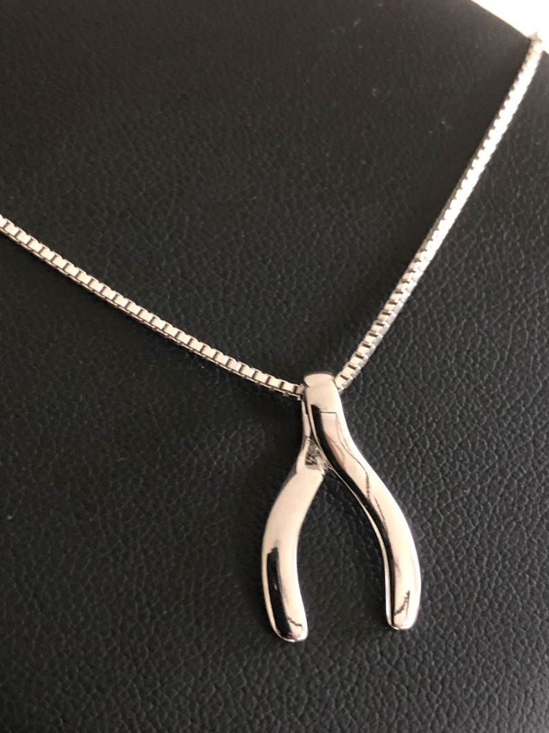 Dainty Wish Bone Necklace Sterling Silver Wish Bone Pendant - Etsy