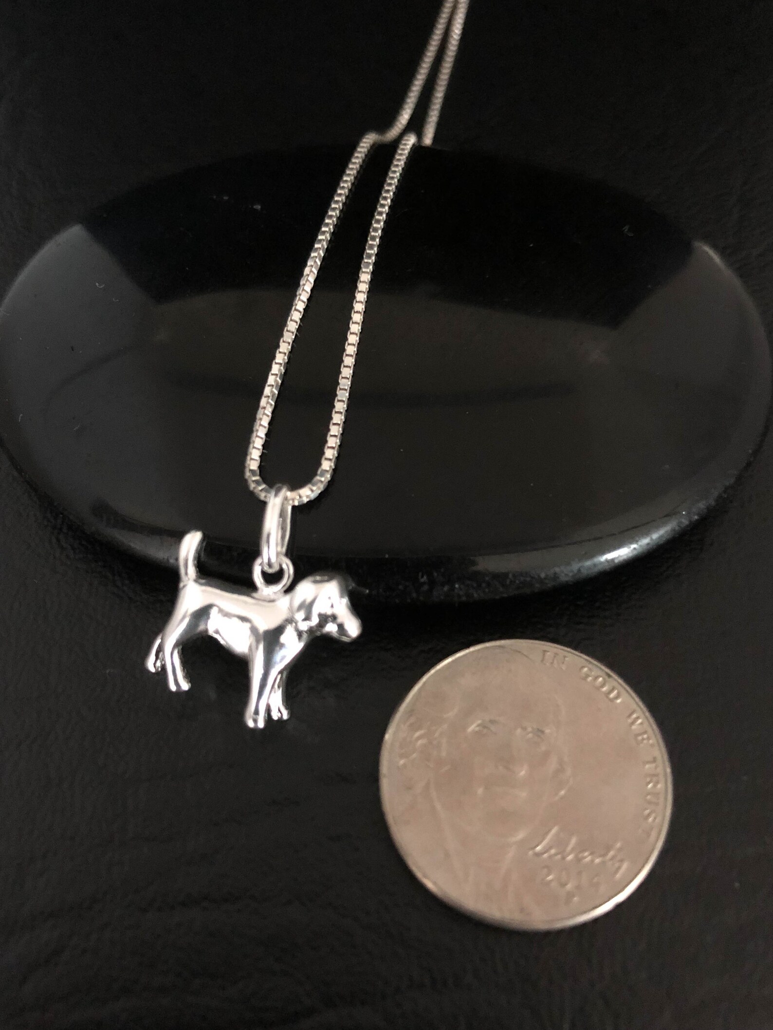 Tiny Dog Necklace Sterling Silver Pet Necklace Tiny Dog - Etsy
