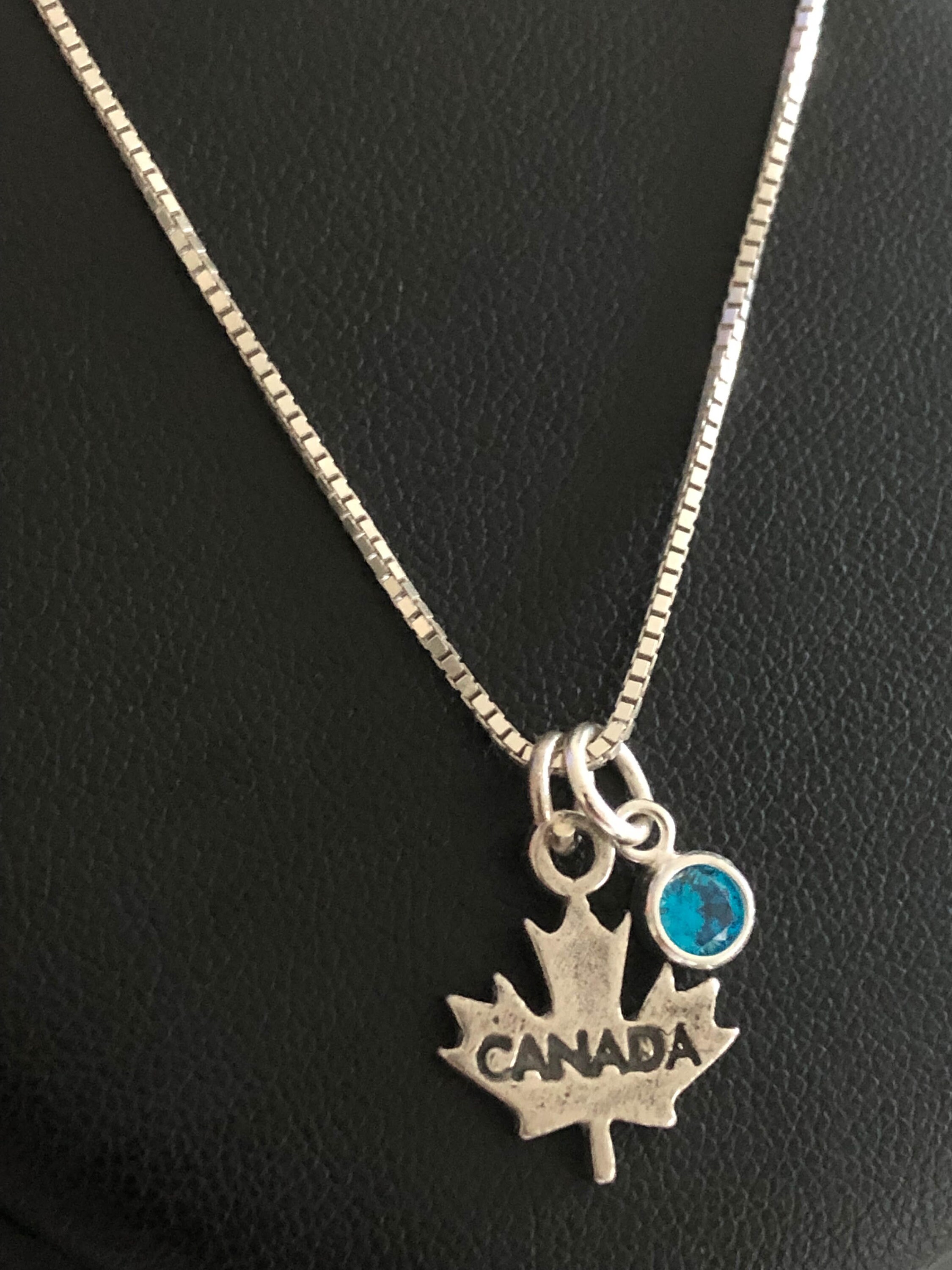 Canadian Flag Necklace Sterling Silver Canadian Flag Pendant | Etsy