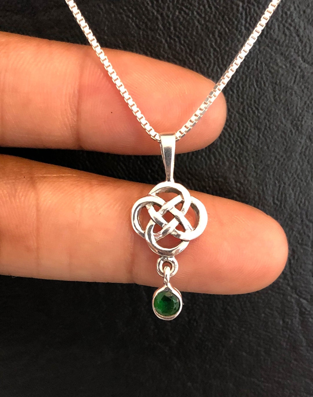 Trinity Necklace, Sterling Silver Triquetra Necklace, Celtic Knot Charm ...