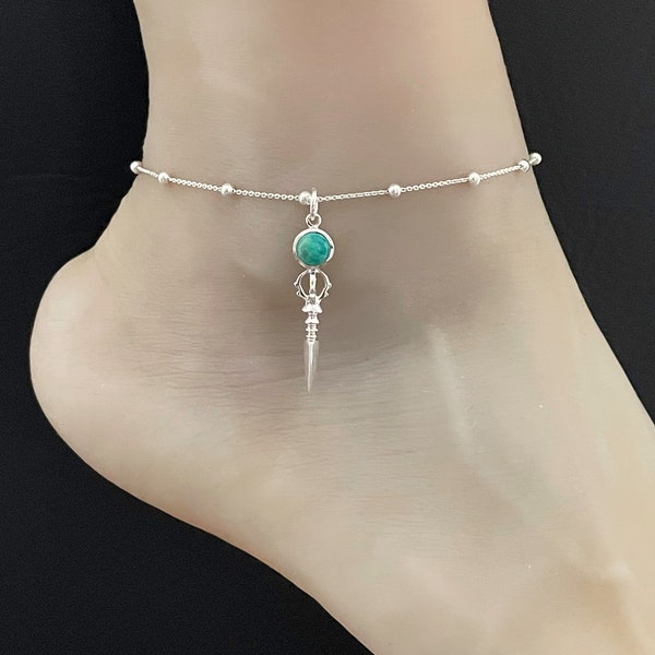 Turquoise Anklet - Etsy