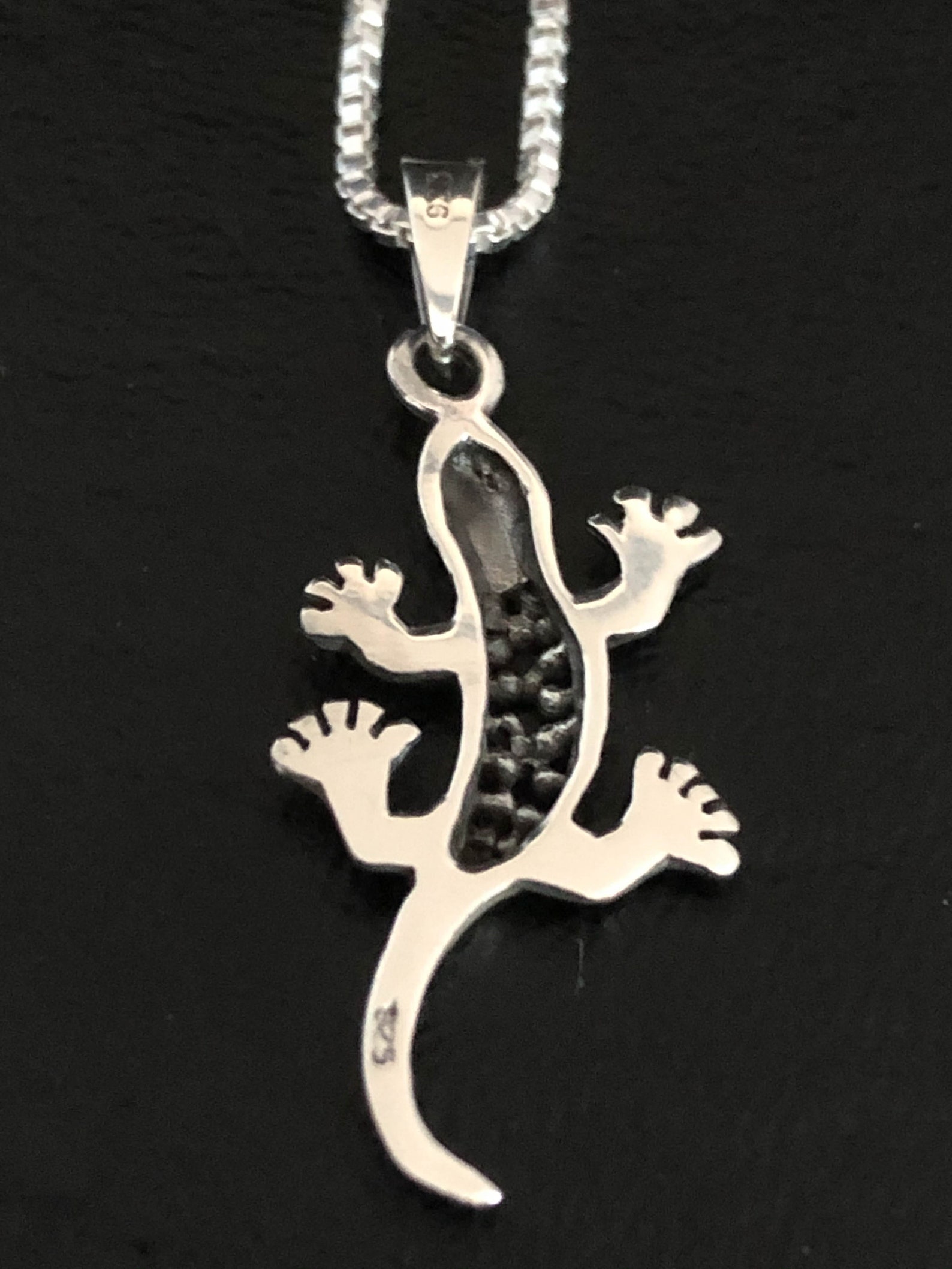 Lizard Necklace Sterling Silver Lizard Pendant Lizard Charm - Etsy