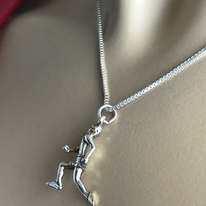 Runner Necklace, Sterling Silver Runner Pendant, Marathon Runner Charm ...
