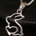 Rabbit Necklace Sterling Silver Bunny Pendant Delicate - Etsy