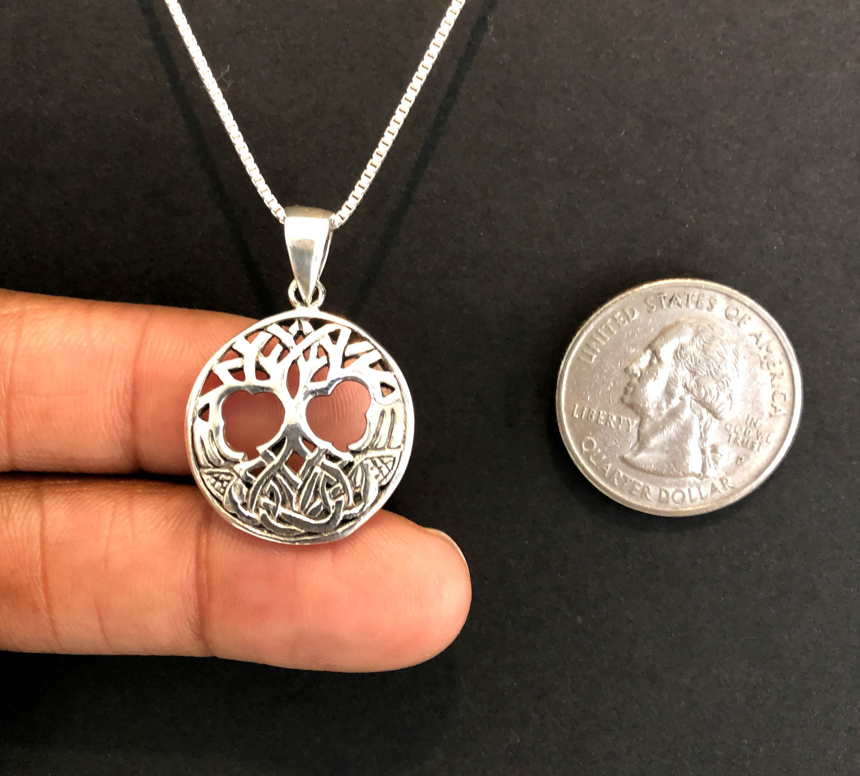 Tree of Life Necklace, Sterling Silver Tree of Life Necklace, Layering ...