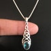 Blue Topaz Trinity Necklace, Sterling Silver Triquetra Pendant ...