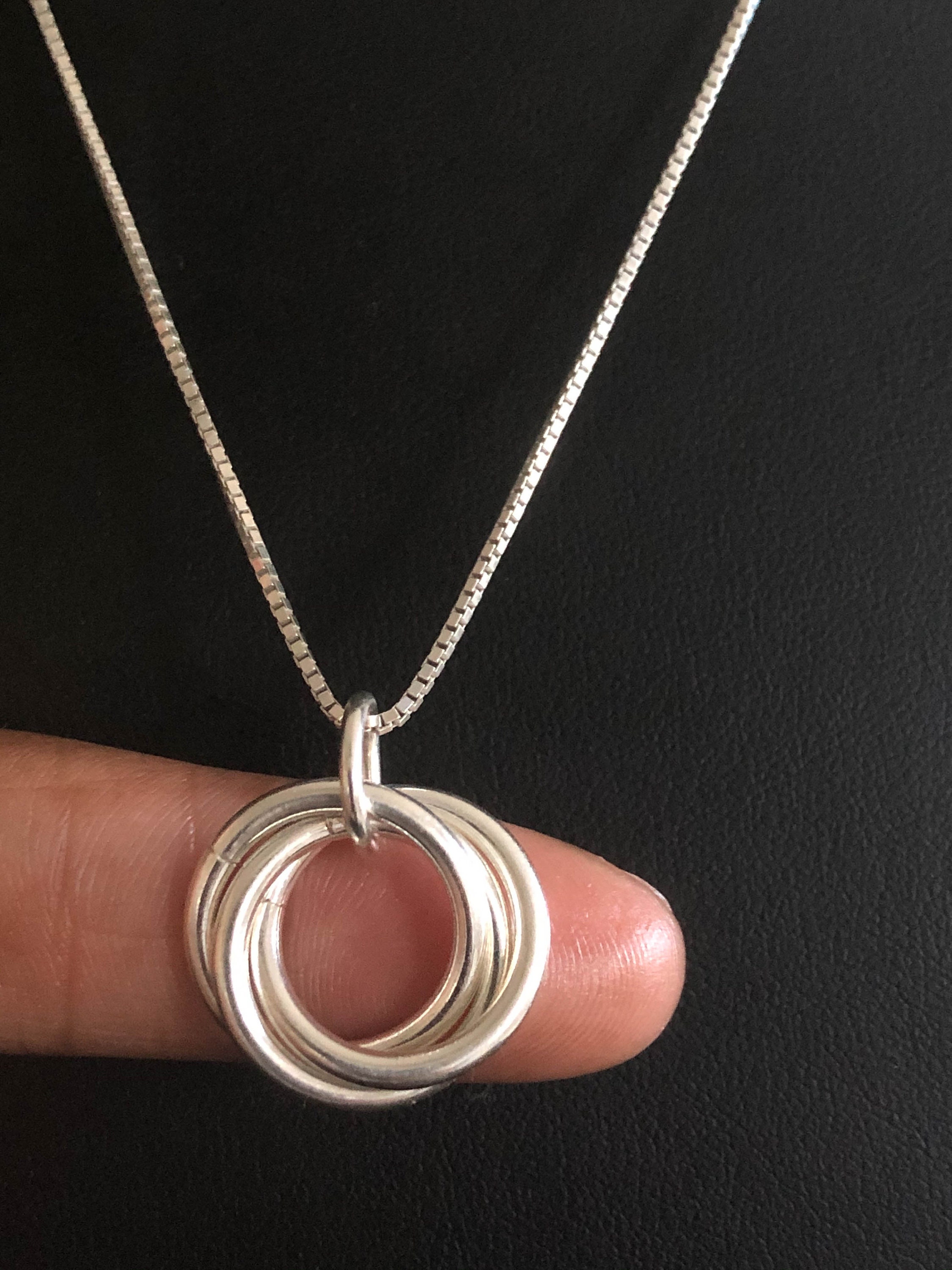 Intertwined Wedding Band Necklace