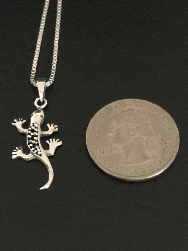 Lizard Necklace Sterling Silver Lizard Pendant Lizard Charm - Etsy