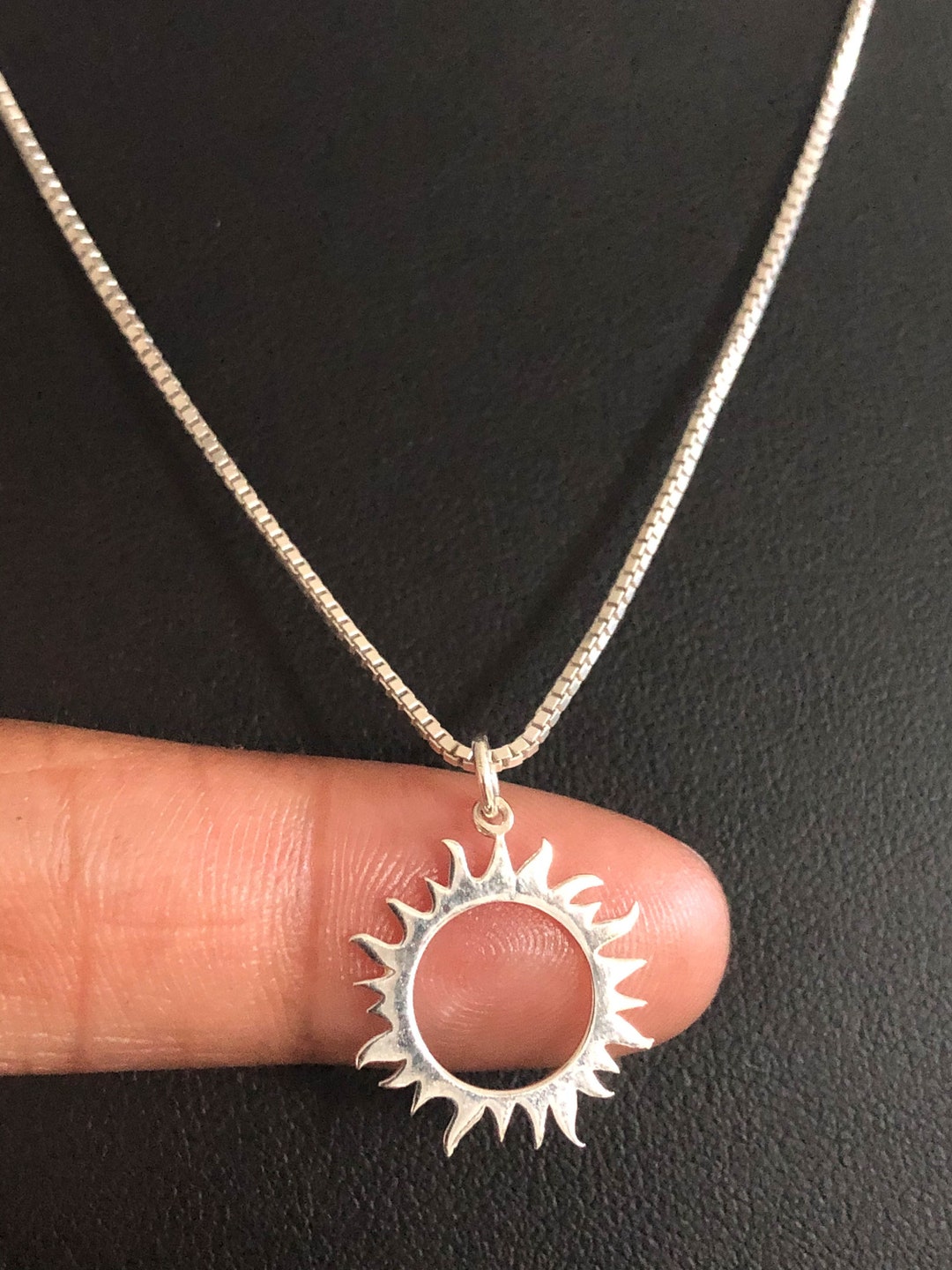 Solar Eclipse Necklace Sterling Silver Solar Eclipse Pendant - Etsy