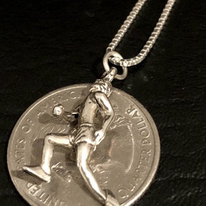 Runner Necklace, Sterling Silver Runner Pendant, Marathon Runner Charm ...