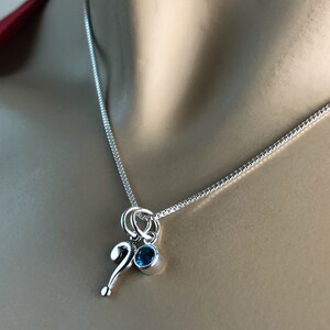 Question Mark Necklace, Sterling Silver Question Mark Pendant, Family ...