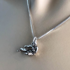 Karate Necklace, Sterling Silver Karate Pendant, Karate Kick Charm ...