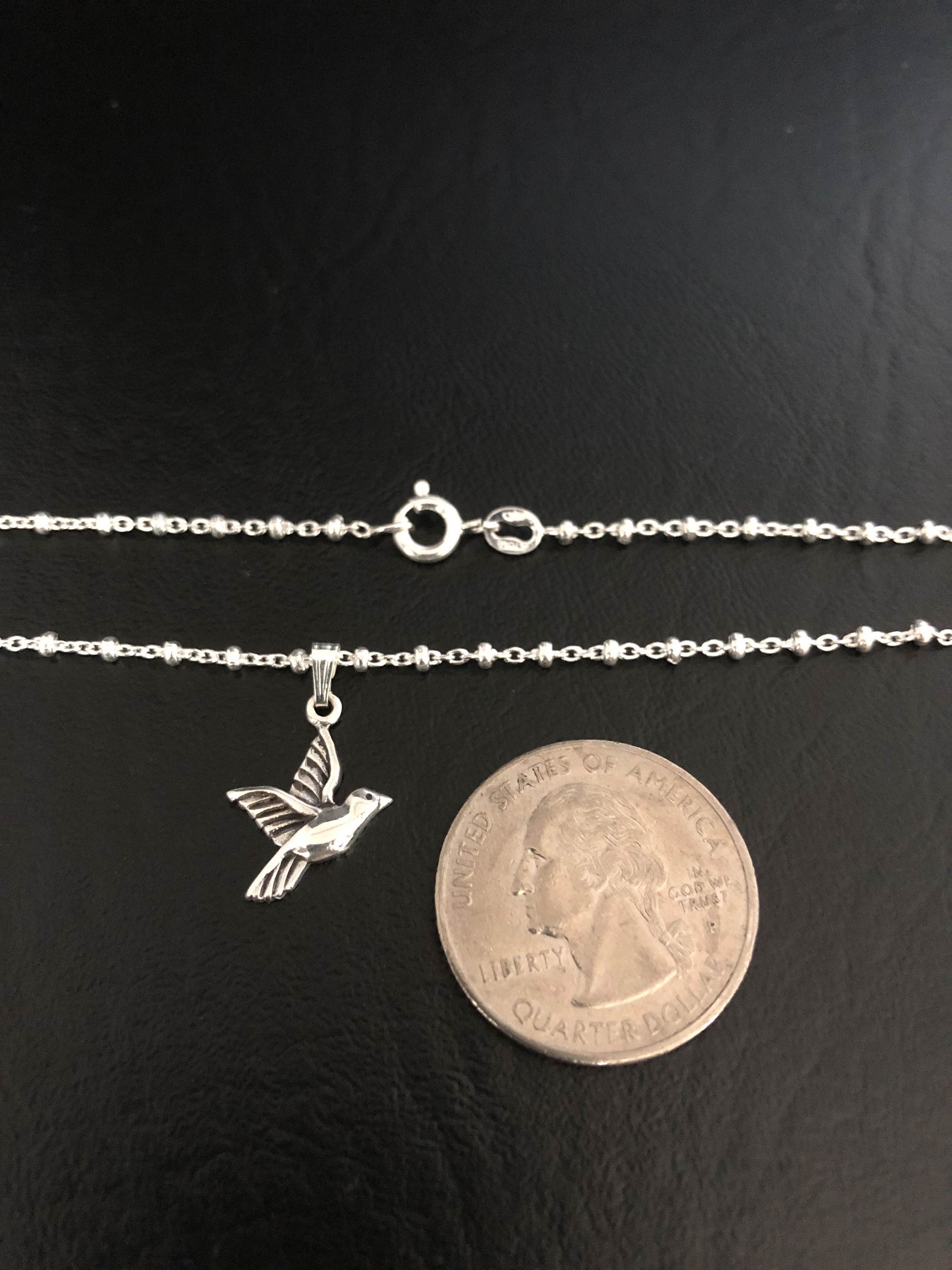 Hummingbird Anklet, Sterling Silver Beaded Ankle Bracelet, Hummingbird ...
