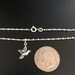 Hummingbird Anklet, Sterling Silver Beaded Ankle Bracelet, Hummingbird ...