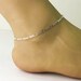 Figaro Anklet, Sterling Silver Figaro Chain Anklet Bracelet, Men Women ...