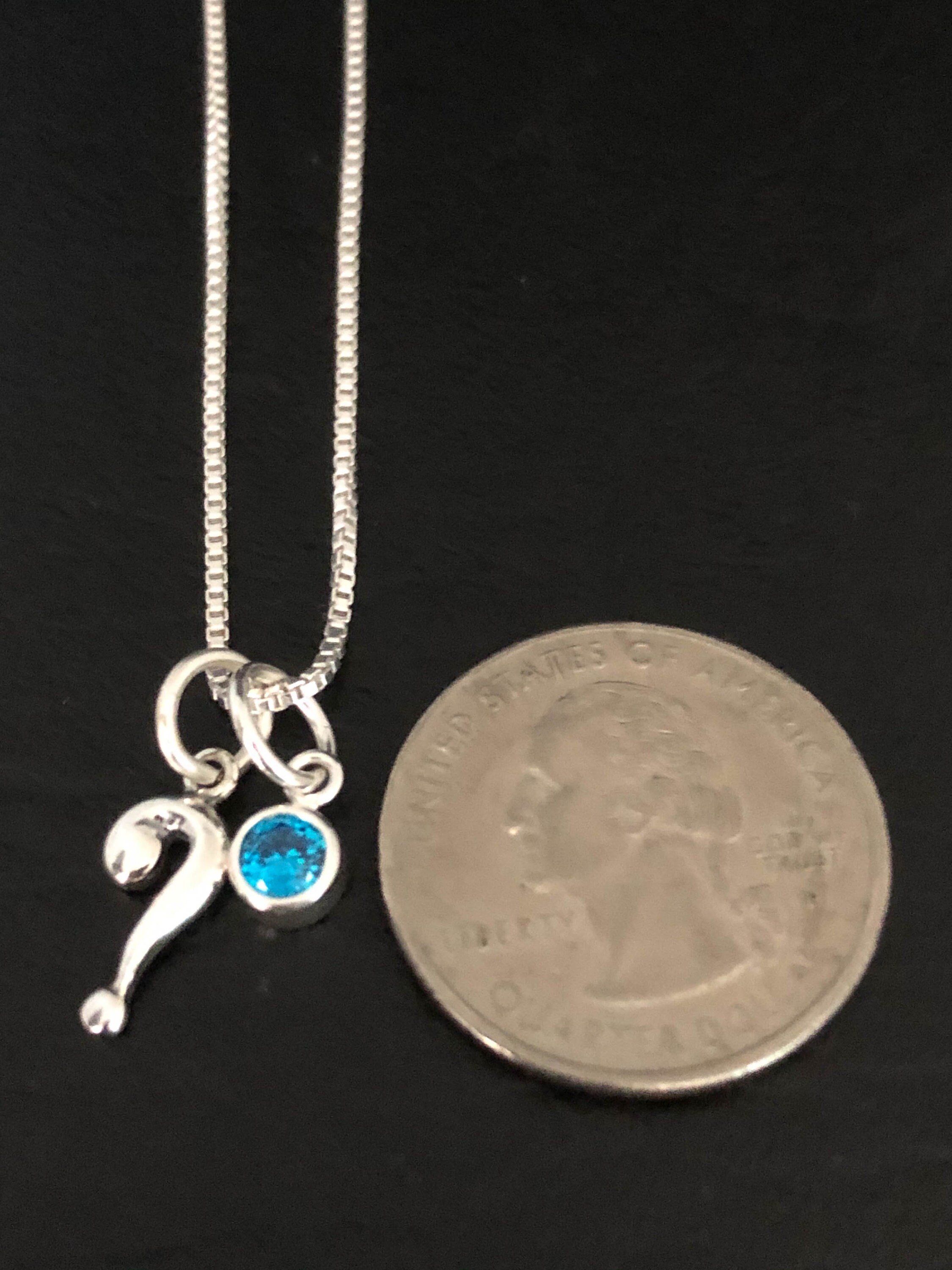 Question Mark Necklace Sterling Silver Question Mark Pendant | Etsy