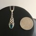 Blue Topaz Trinity Necklace, Sterling Silver Triquetra Pendant ...