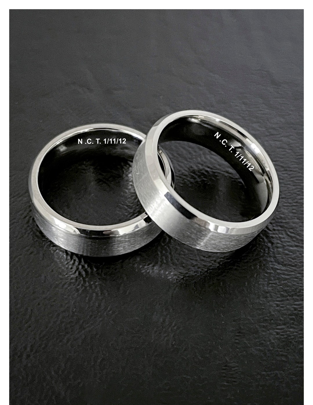 Laser Engraving Titanium Ring, Laser Engraving Wedding Band, Engagement ...