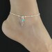 Florida State Flag Anklet Sterling Silver Beaded Ankle - Etsy