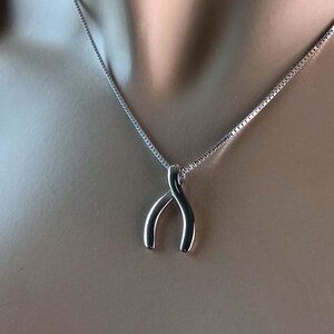Dainty Wish Bone Necklace, Sterling Silver Wish Bone Pendant, Wishbone ...
