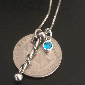 Cheerleading Baton Necklace, Sterling Silver Cheerleading Baton Pendant ...