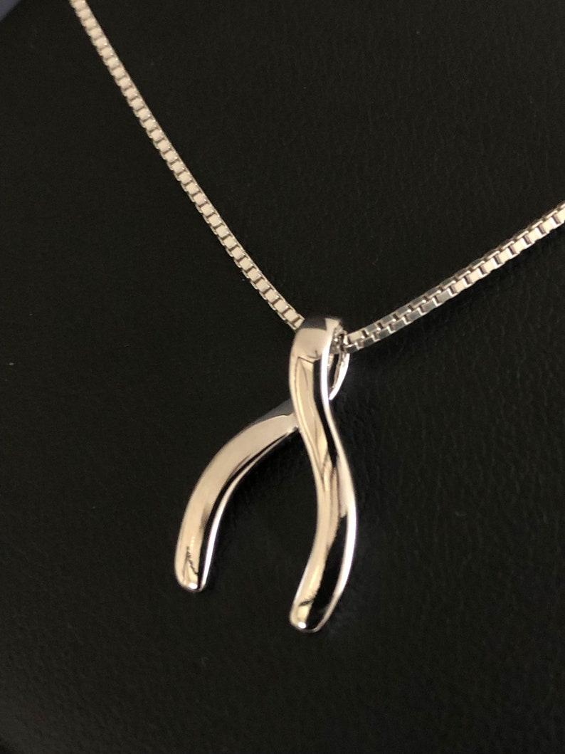 Dainty Wish Bone Necklace Sterling Silver Wish Bone Pendant - Etsy