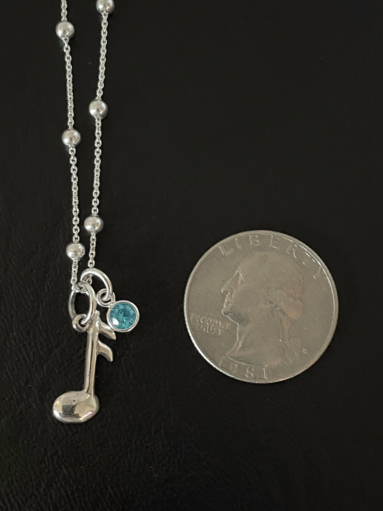Sixteenth Note Musical Anklet, Sterling Silver Beaded Ankle Bracelet ...