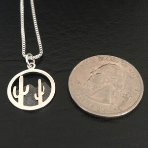 Cactus Necklace, Sterling Silver Cactus Pendant, Wild Forest Plant ...