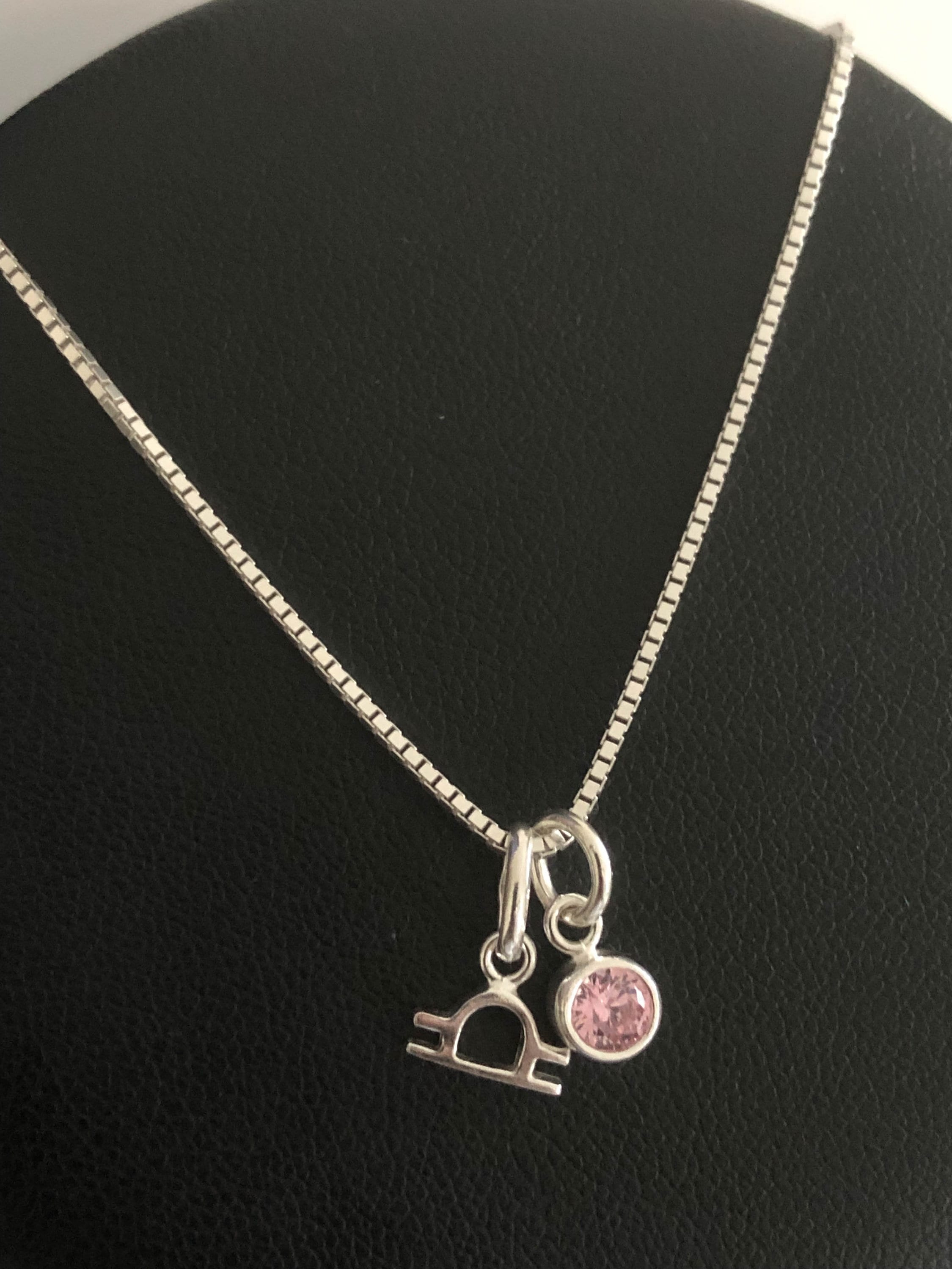 Petite Libra Necklace Sterling Silver Libra Pendant | Etsy