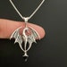 Natural Black Spinel Dragon Necklace, Sterling Silver Dragon Black ...