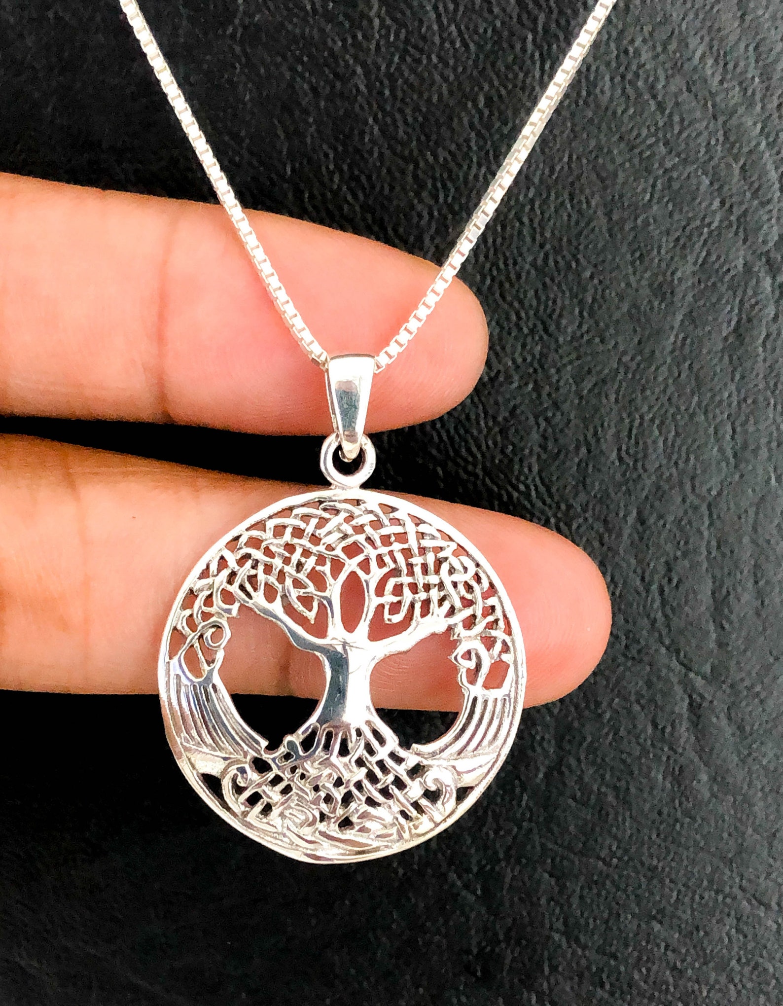 Tree of Life Necklace Sterling Silver Tree Necklace Layering | Etsy
