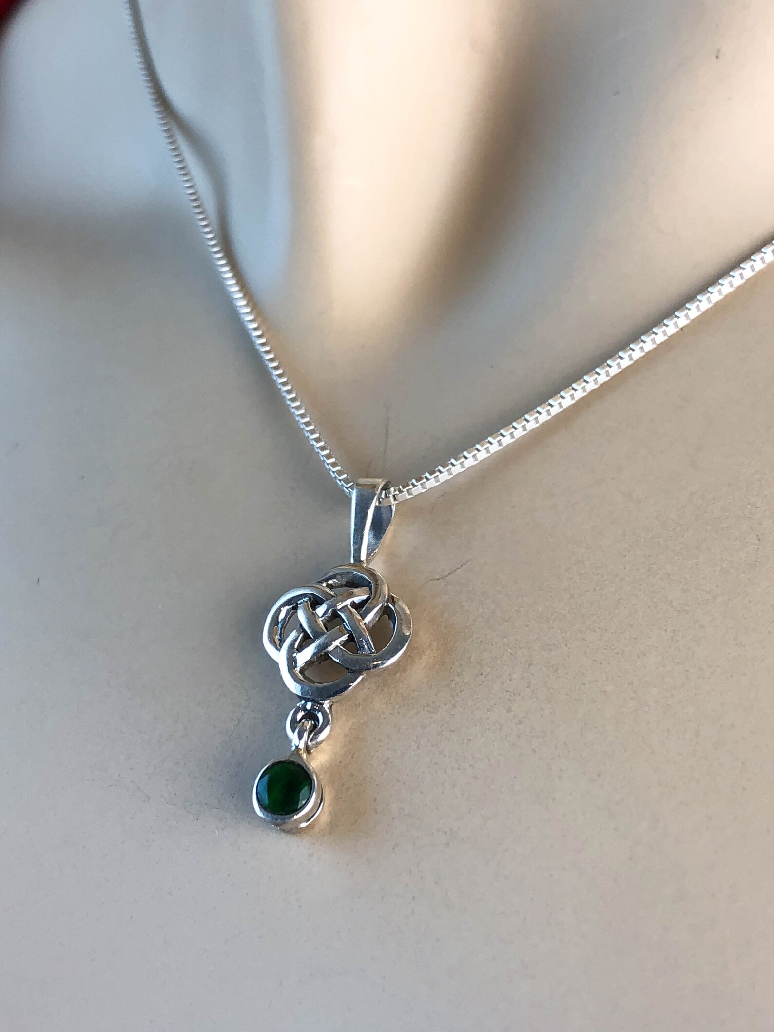 Trinity Necklace Sterling Silver Triquetra Necklace Celtic - Etsy