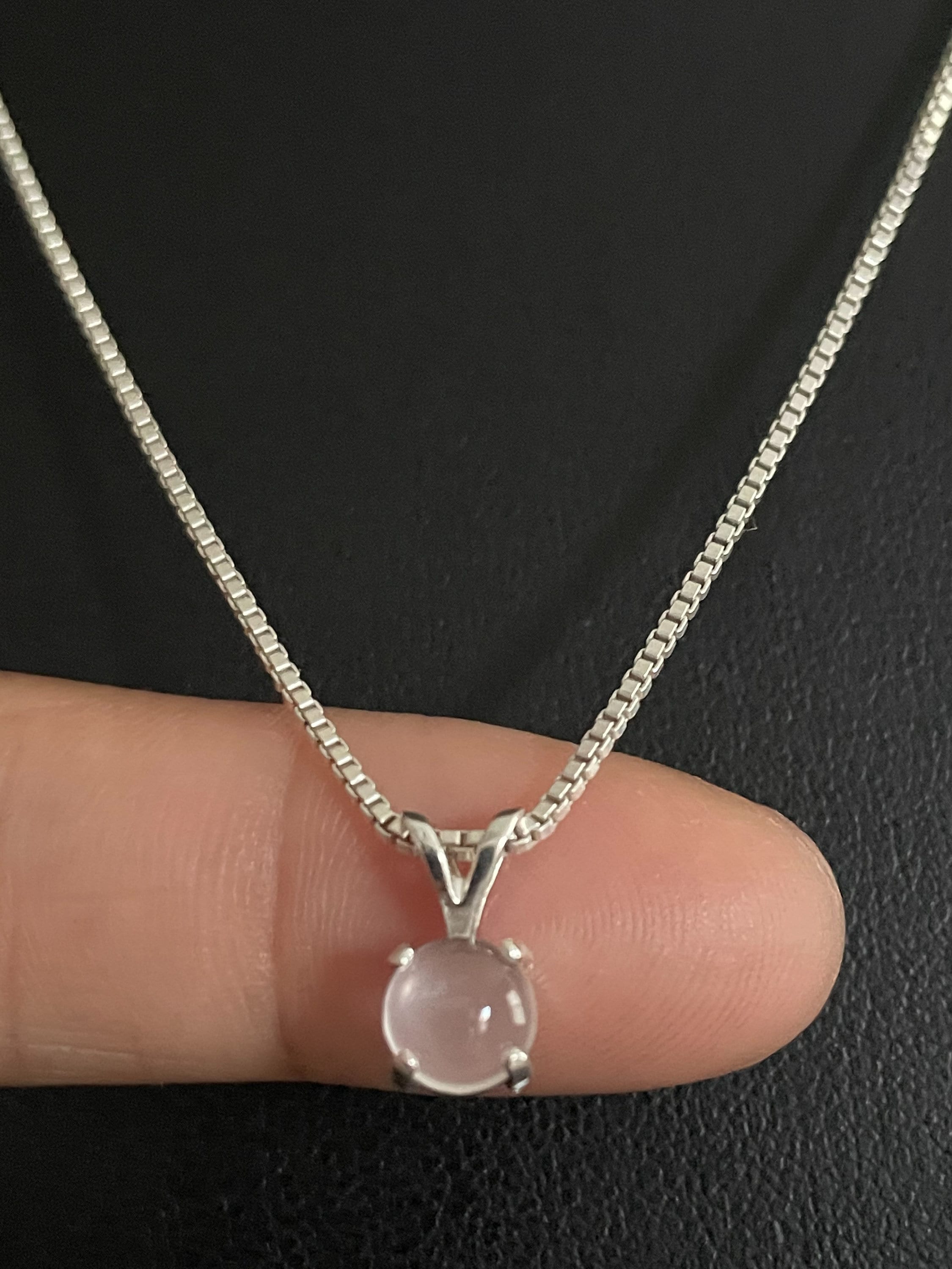 Collar de cuarzo rosa colgante de cuarzo rosa genuino collar | Etsy