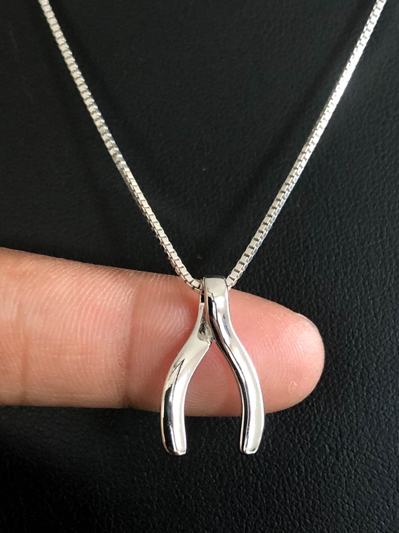 Dainty Wish Bone Necklace Sterling Silver Wish Bone Pendant - Etsy
