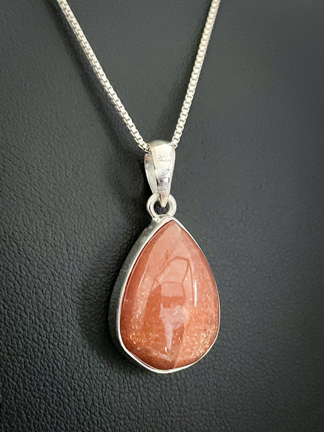 Natural Sunstone Necklace, Sterling Silver Golden Sunstone Pendant, Leo ...