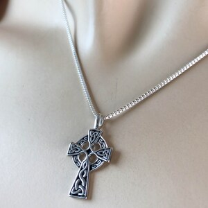 Trinity Celtic Cross Necklace Sterling Silver Triquetra Cross - Etsy