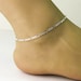 Figaro Anklet, Sterling Silver Figaro Chain Anklet Bracelet, Men Women ...