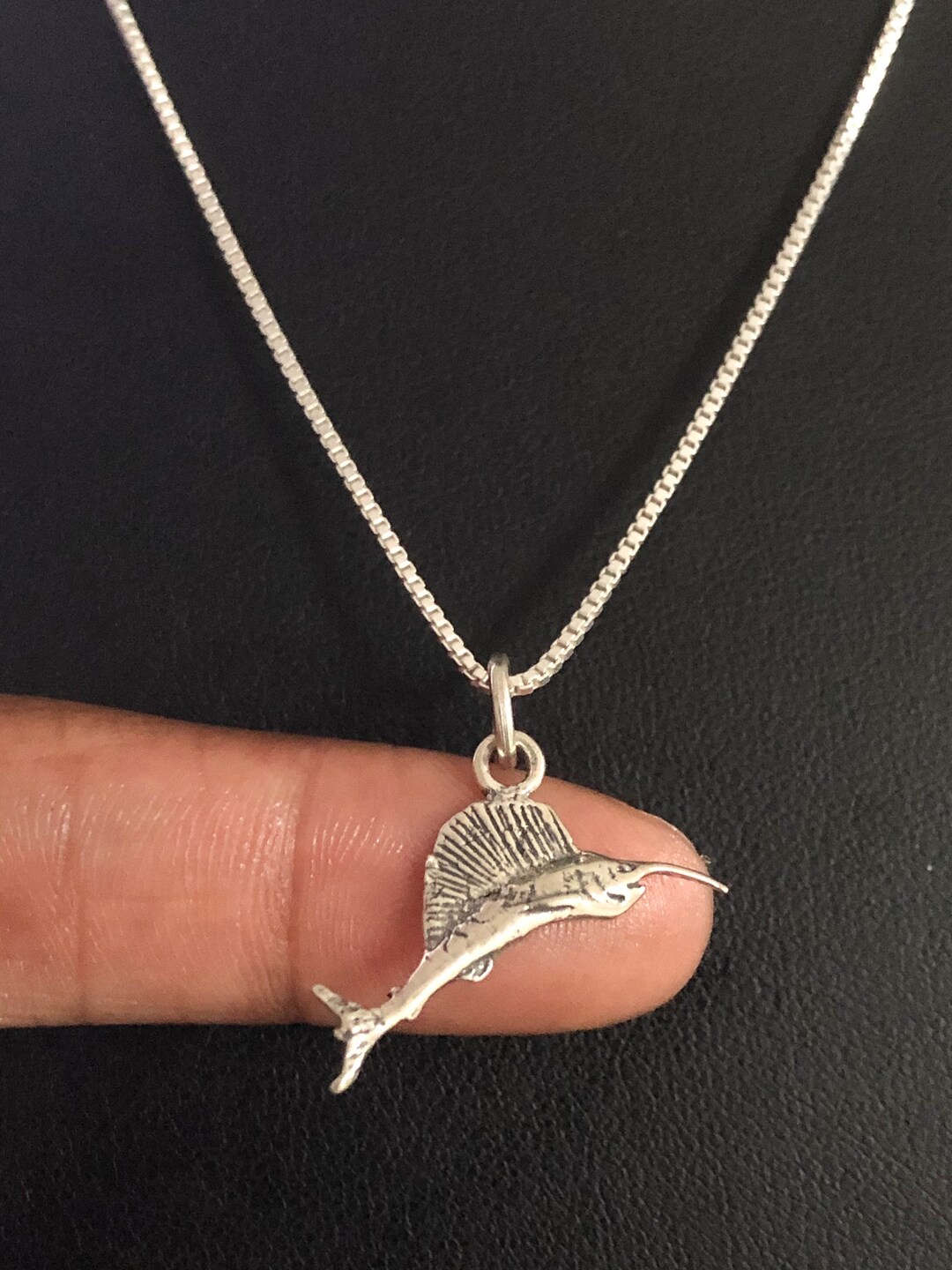 Sailfish Necklace, Sterling Silver Sailfish Pendant, Sailfish Charm ...