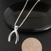 Dainty Wish Bone Necklace, Sterling Silver Wish Bone Pendant, Wishbone ...