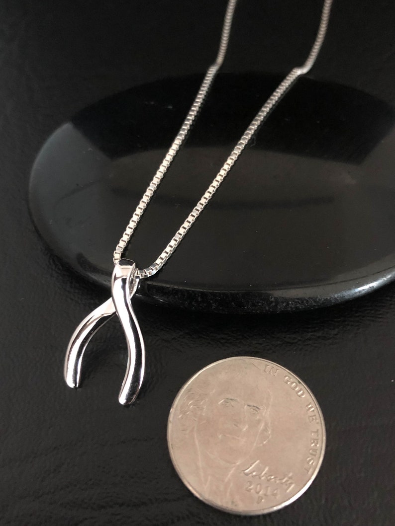 Dainty Wish Bone Necklace Sterling Silver Wish Bone Pendant - Etsy