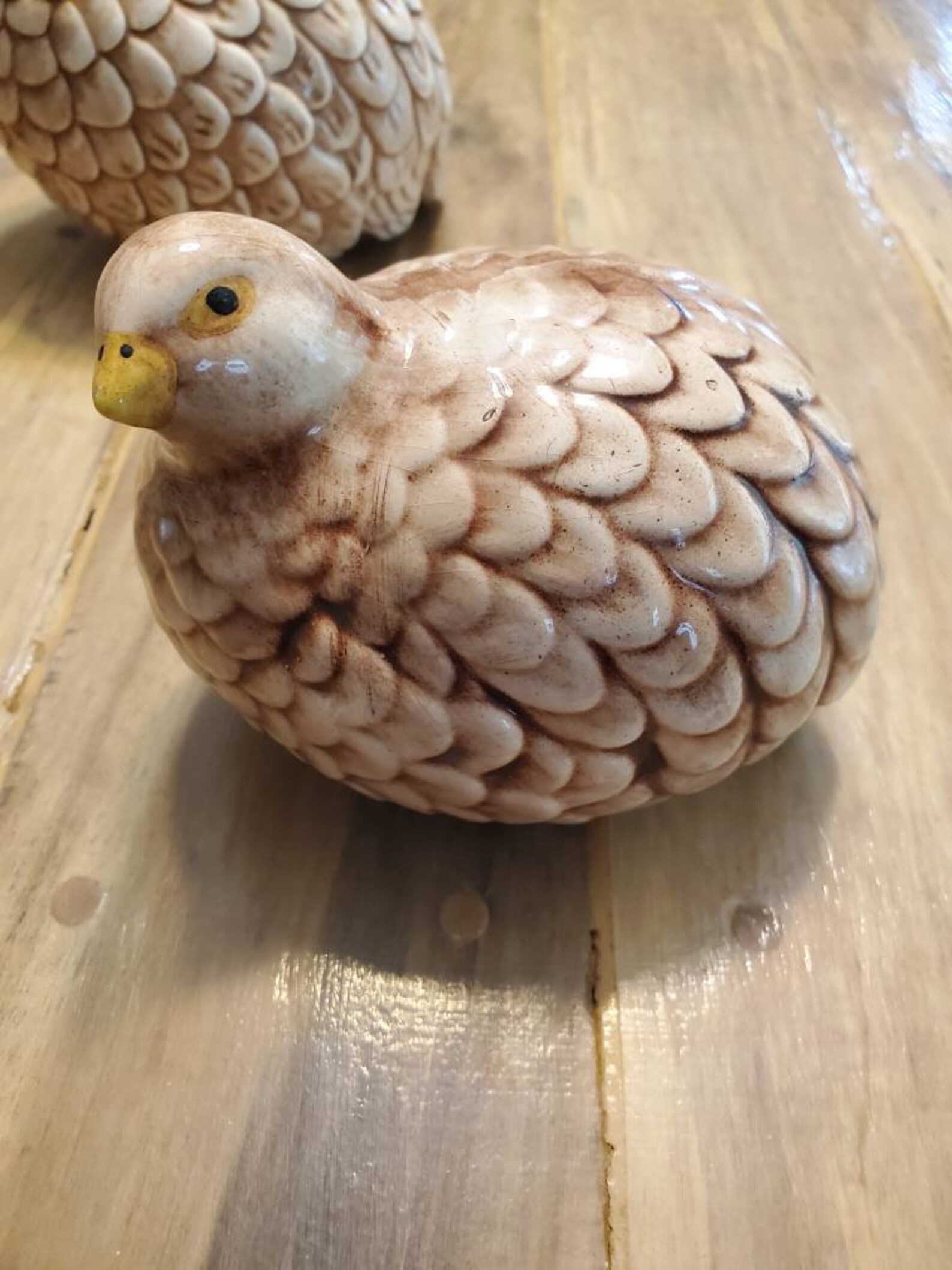 Vintage Ceramic Quail Set Made by Arnel Rare Coloring and Stamped on ...