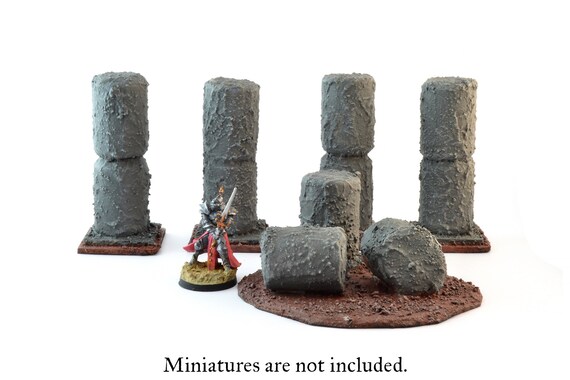 Ancient Columns 5 Unique Hand Made and Painted 28 Mm | Etsy