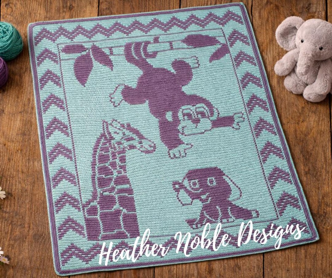 Baby Safari - Mosaic Crochet Blanket Pattern (PDF Pattern) - Etsy