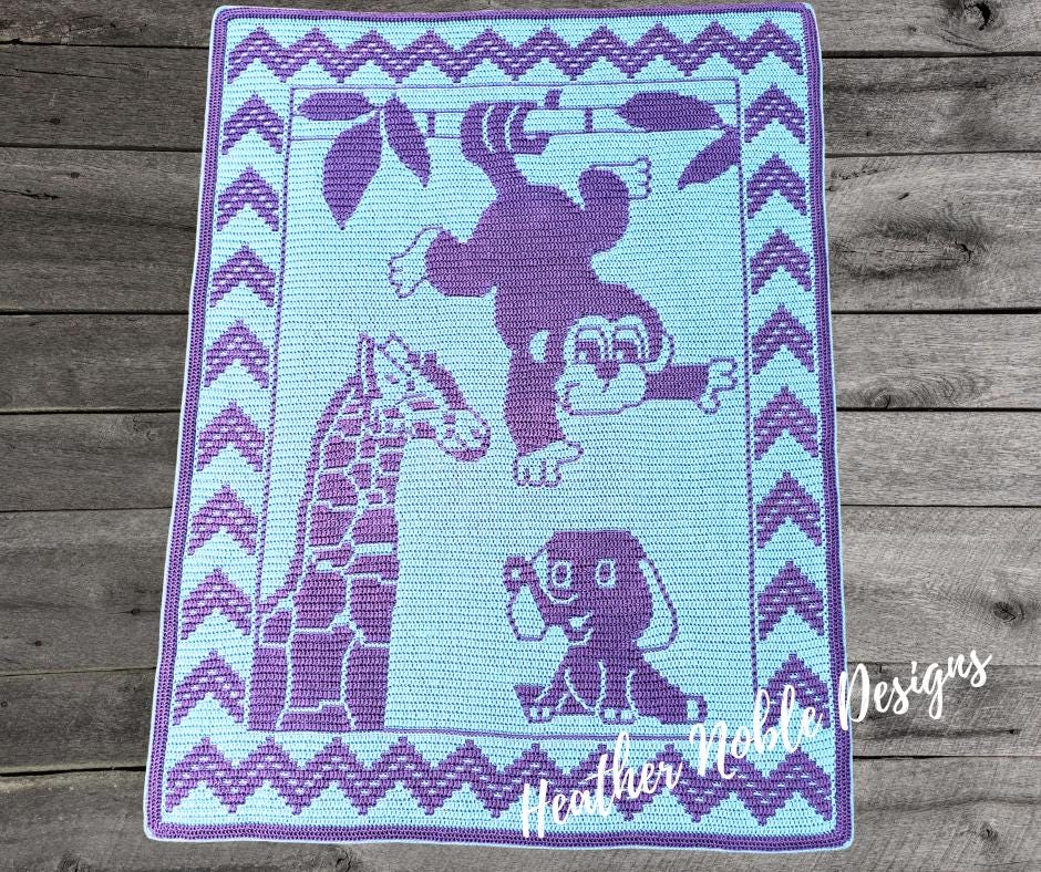 Baby Safari - Mosaic Crochet Blanket Pattern (PDF Pattern) - Etsy