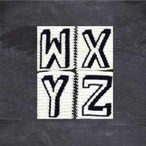 Mosaic Crochet Alphabet -shadow Font, Mosaic Overlay Crochet Pattern ...