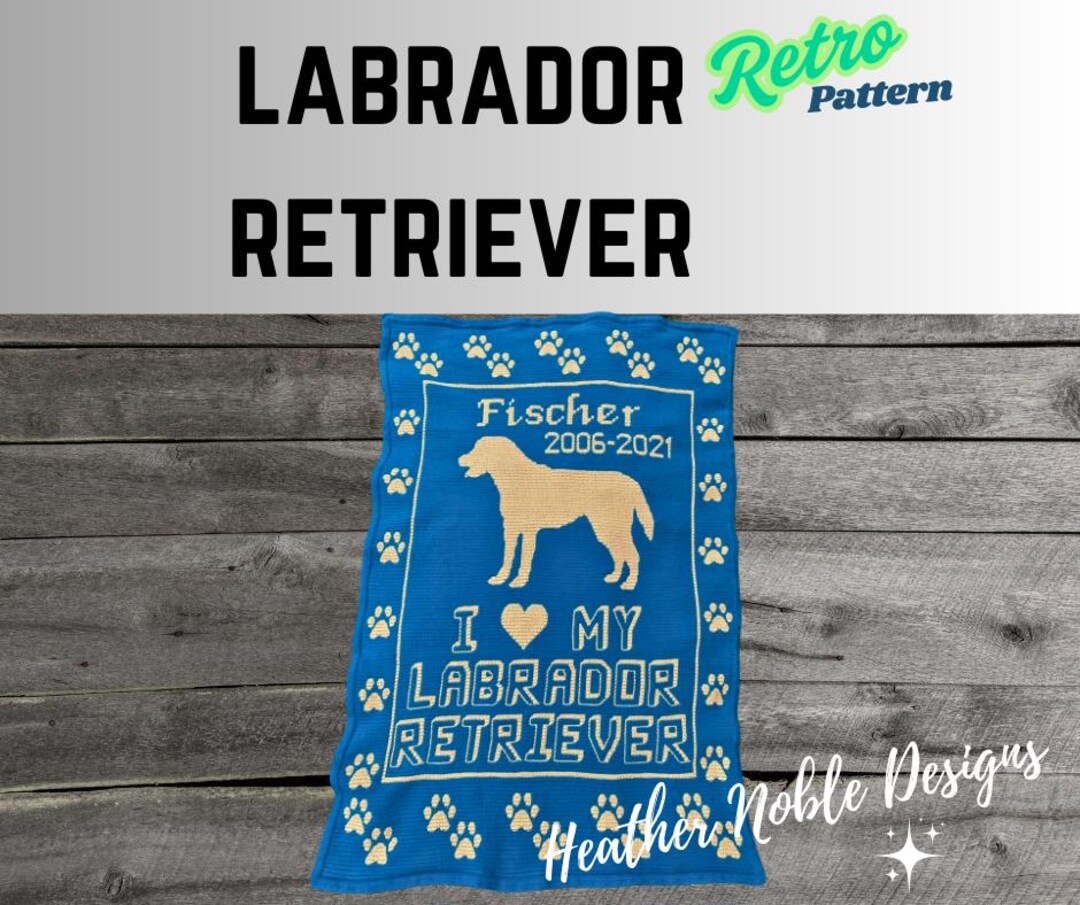 Labrador Retriever-retro Pattern, Mosaic Crochet Blanket Pattern ...