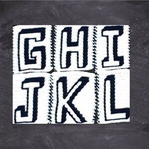 Mosaic Crochet Alphabet -shadow Font, Mosaic Overlay Crochet Pattern ...