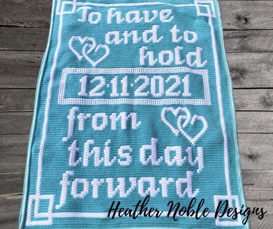 Wedding Vow, Mosaic Crochet Blanket Pattern, Mosaic Crochet Wedding ...