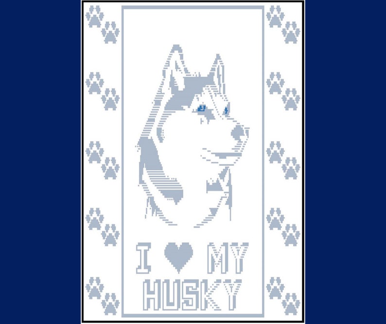 Husky Mosaic Crochet Blanket Pattern Mosaic Overlay Crochet - Etsy